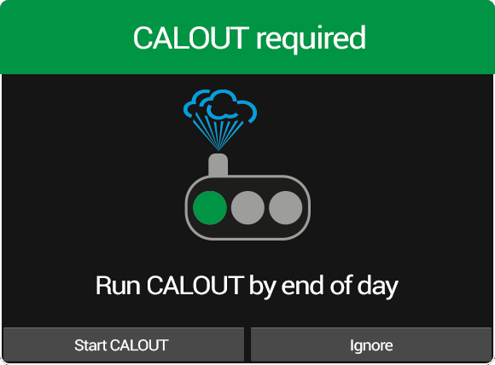 Naboo - Starting the Calout procedure