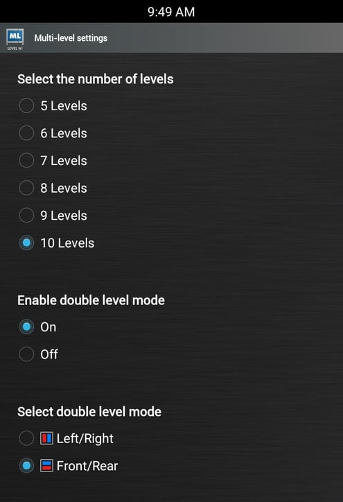 Naboo - How do you configure the number of oven levels?